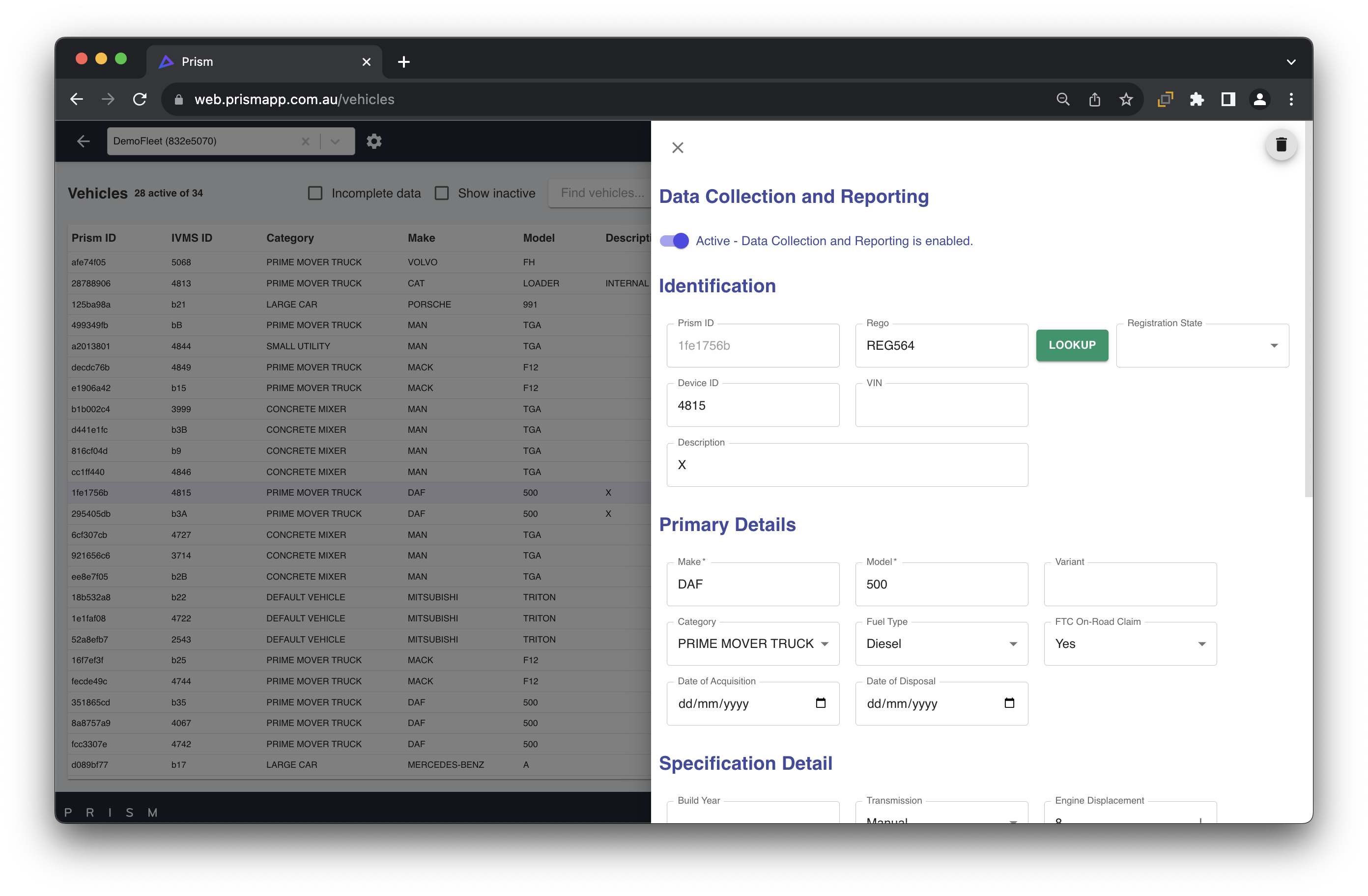 Logging into the Prism web app for the first time